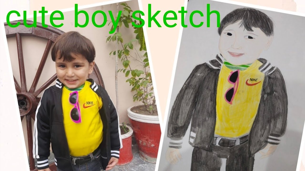 How to draw sketch of a boy|| Easy drawing for beginners step by step ...