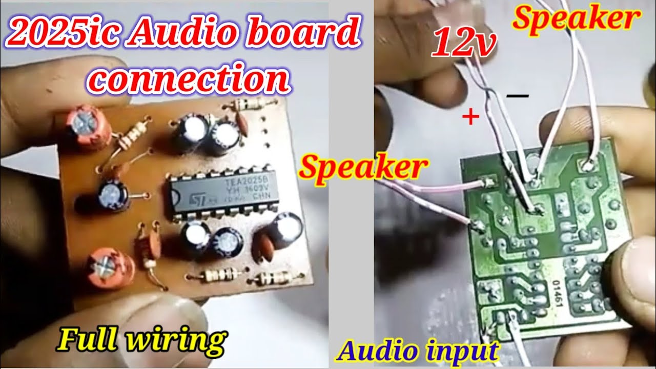 2025 ic amplifier circuit || 2025 ic amplifier circuit wiring || tea2025 ic amplifier circuit ...