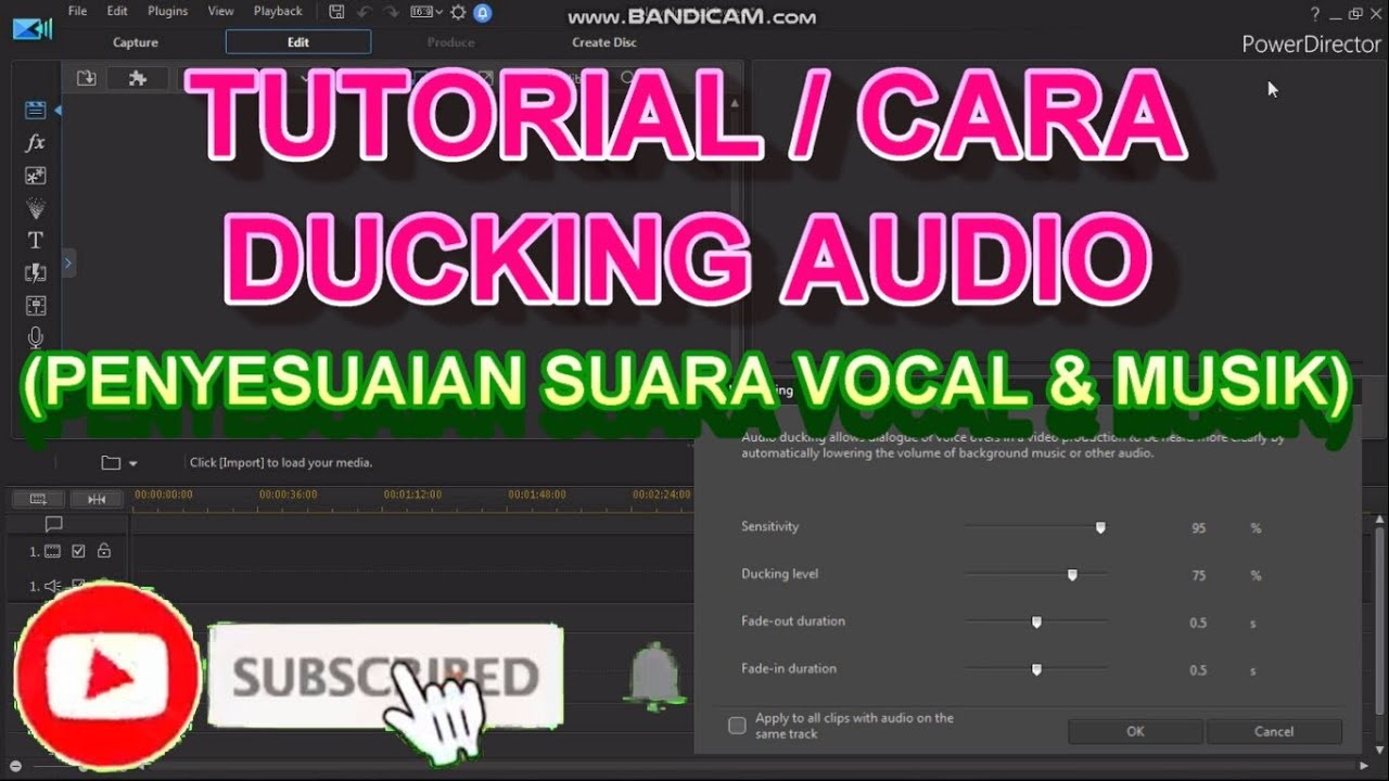 CARA PENYESUAIAN SUARA VOKAL DENGAN SUARA MUSIK (DUCKING AUDIO) - YouTube