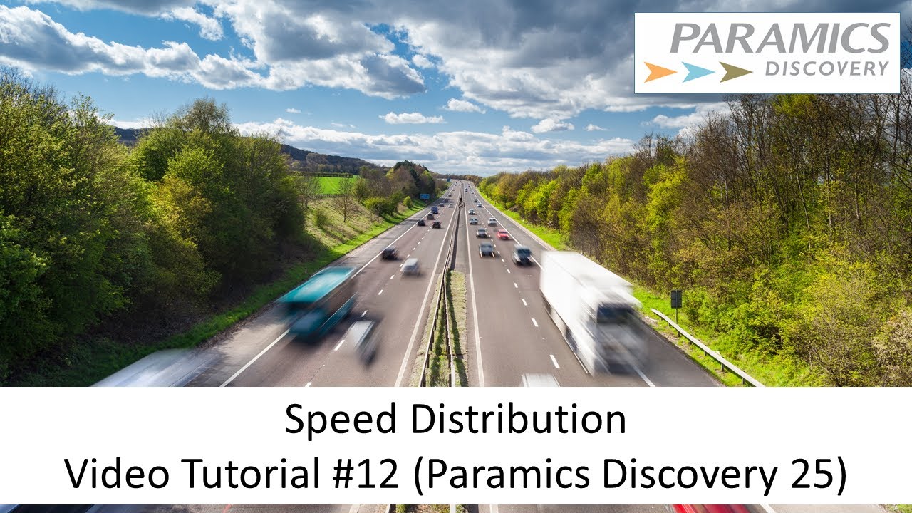 Speed Distribution (Paramics Discovery 25) - YouTube