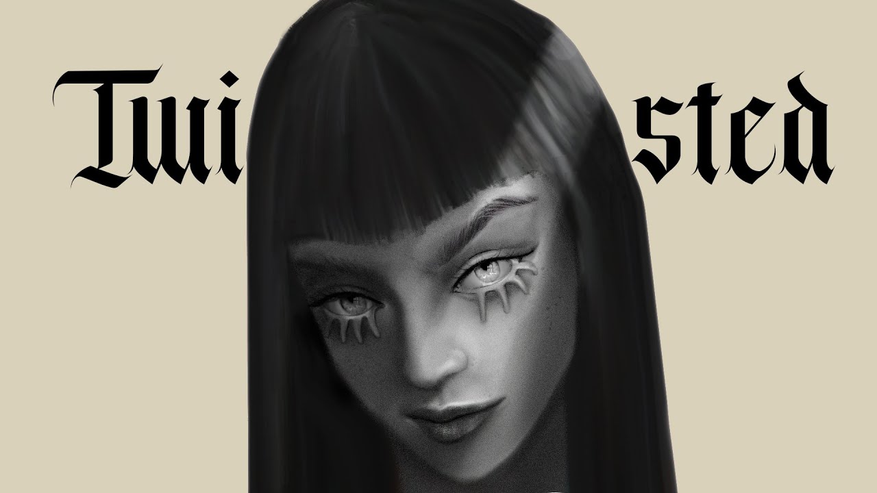 Digital Painting Portrait Process - Twisted - YouTube
