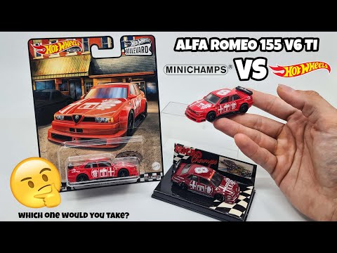 Minichamps VS Hot Wheels - Alfa Romeo 155 V6 TI Manufacturer Comparison | Which one would you buy?
