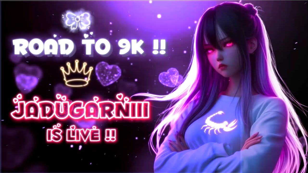 JADUGARNI IS LIVE // UNLIMITED CUSTOM ROOMS// ROAD TO 10K // #freefire ...