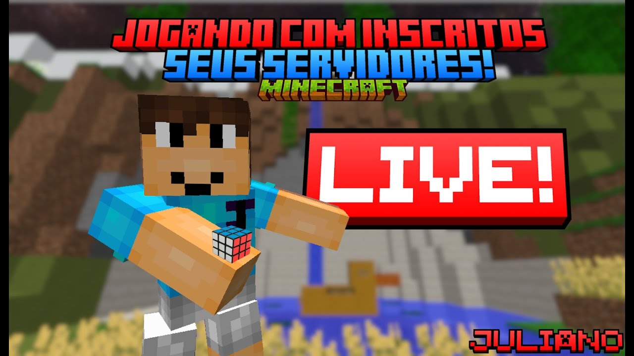 LIVE JOGANDO MINECRAFT CO OMS INSCsRITOS - YouTube