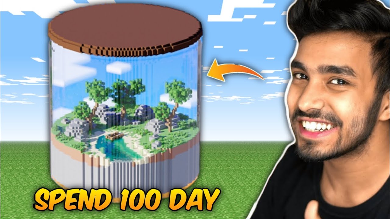 MINECRAFT BUT ! I SPEND 100 DAYS IN JAR WORLD - YouTube