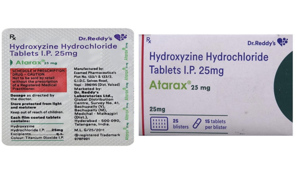 hydroxyzine hydrochloride tablet ip 25mg - atarax 25 mg tablet - uses ...
