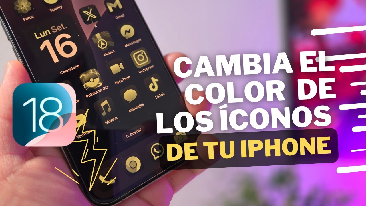 ¡Ya en tu iPhone con iOS 18: Cambia el Color de los Íconos en un ...