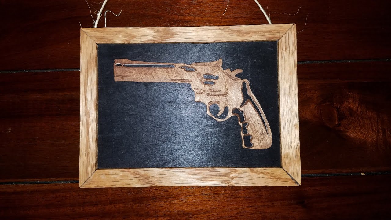 Making wood gun and frame with scroll saw - YouTube