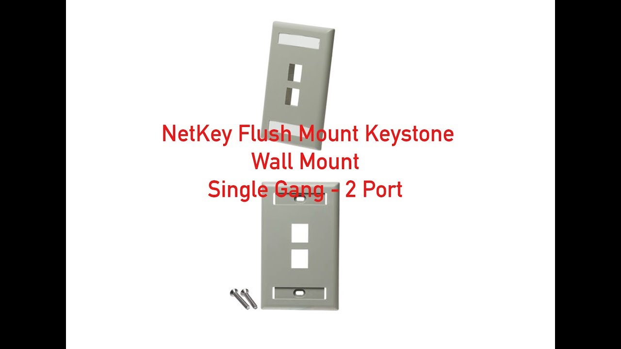 Netkey Flush Mount Keystone Wall Plate - Single Gang - 2 Port - YouTube
