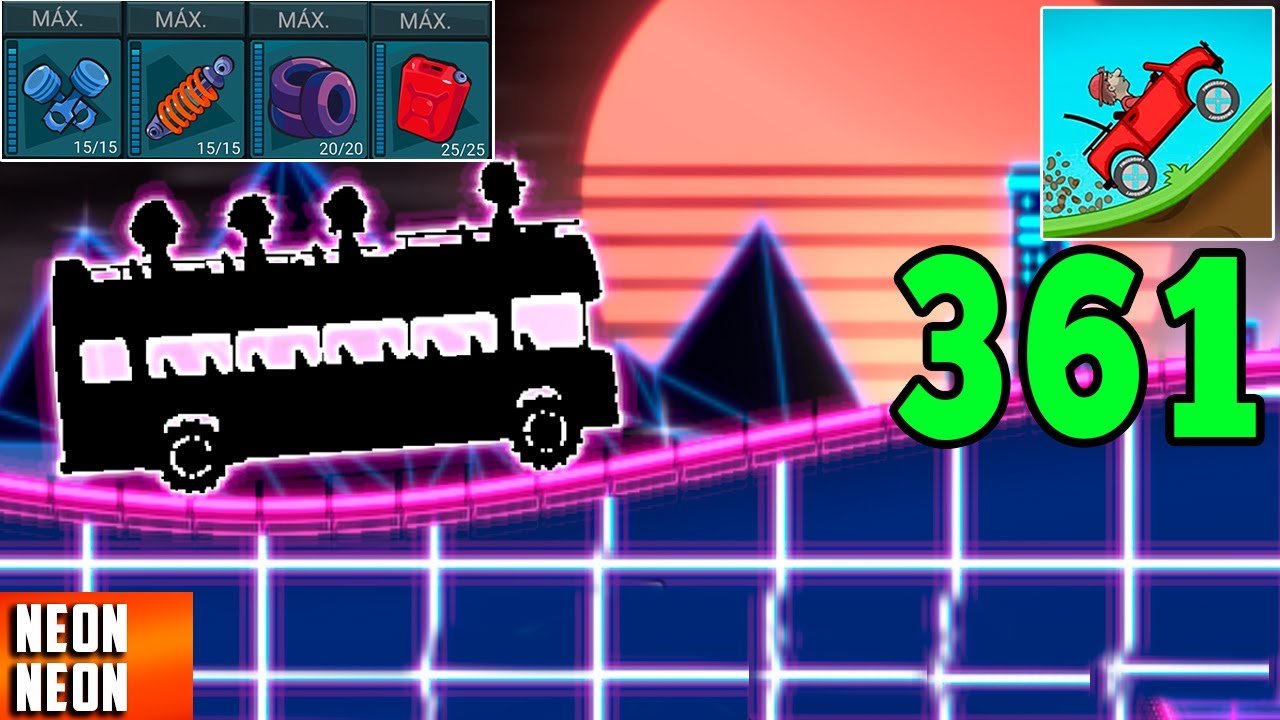 Hill Climb Racing - TOURIST BUS in NEON - Gameplay Walkthrough Part 361 ...