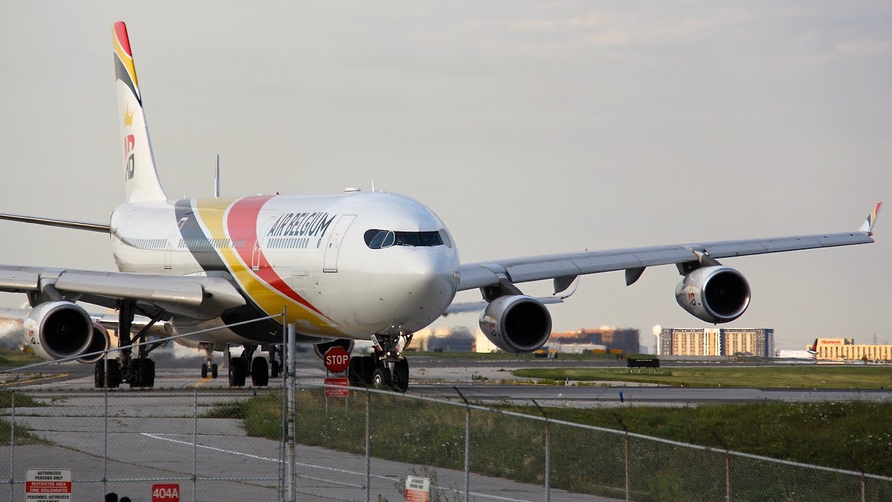 Air Belgium Airbus A340-300 Takeoff from Toronto | Operating for ...