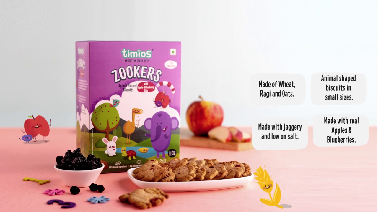 Timios Zookers with Apple and Blueberry bits - YouTube