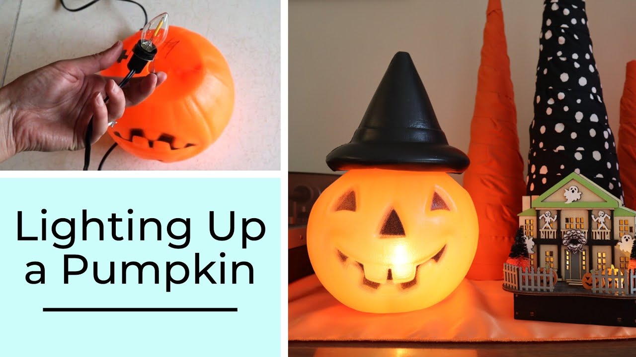 Adding a Light to a Vintage Blow Mold | Halloween DIY - YouTube