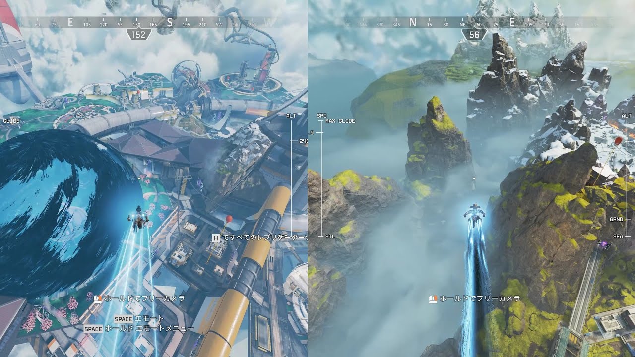 【APEX】ダイヤランクシーズン8・9報酬ダイブ軌道比較 Season8・9 Diamond dive trail - YouTube