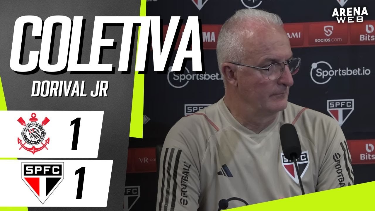 COLETIVA DORIVAL JR | AO VIVO | Corinthians 1 x 1 São Paulo ...