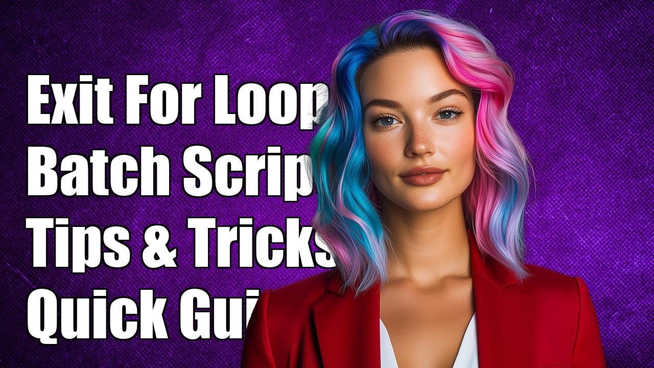 How to Exit a For Loop in Batch Script: Tips and Solutions - YouTube