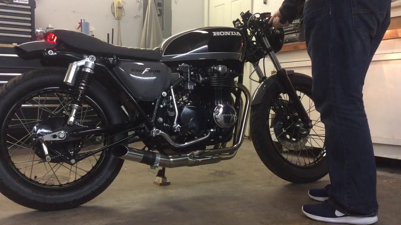 Brutal 78 CB550 Exhaust Sound, Delkevic Header, Radiant Cycles Muffler ...