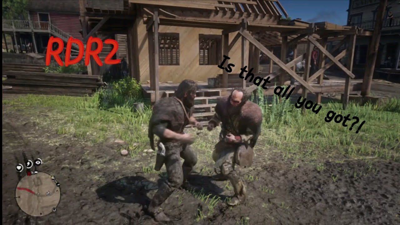 Rdr2 fighting the Racoon Hat Guy - YouTube