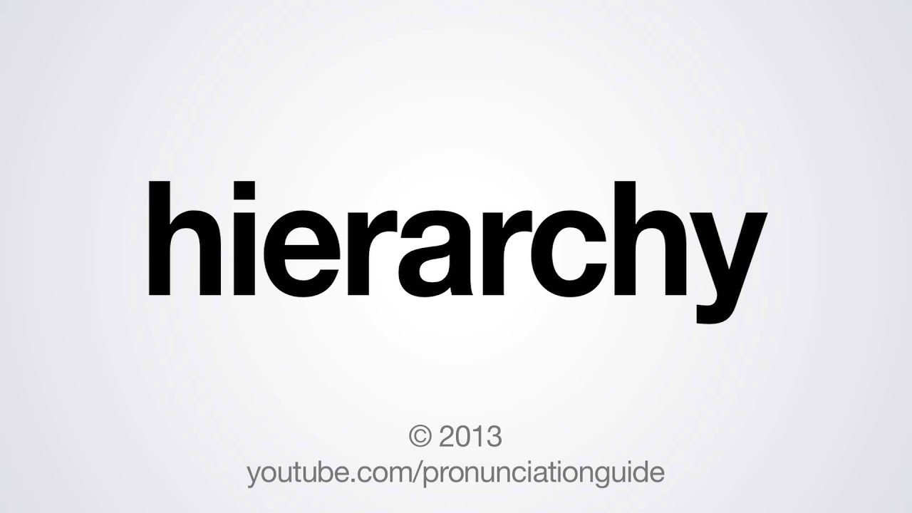 How to Pronounce Hierarchy - YouTube