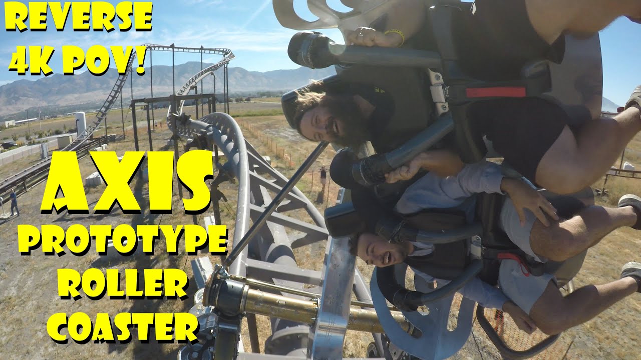 Axis Prototype Roller Coaster Reverse Facing Mounted 4K POV - YouTube