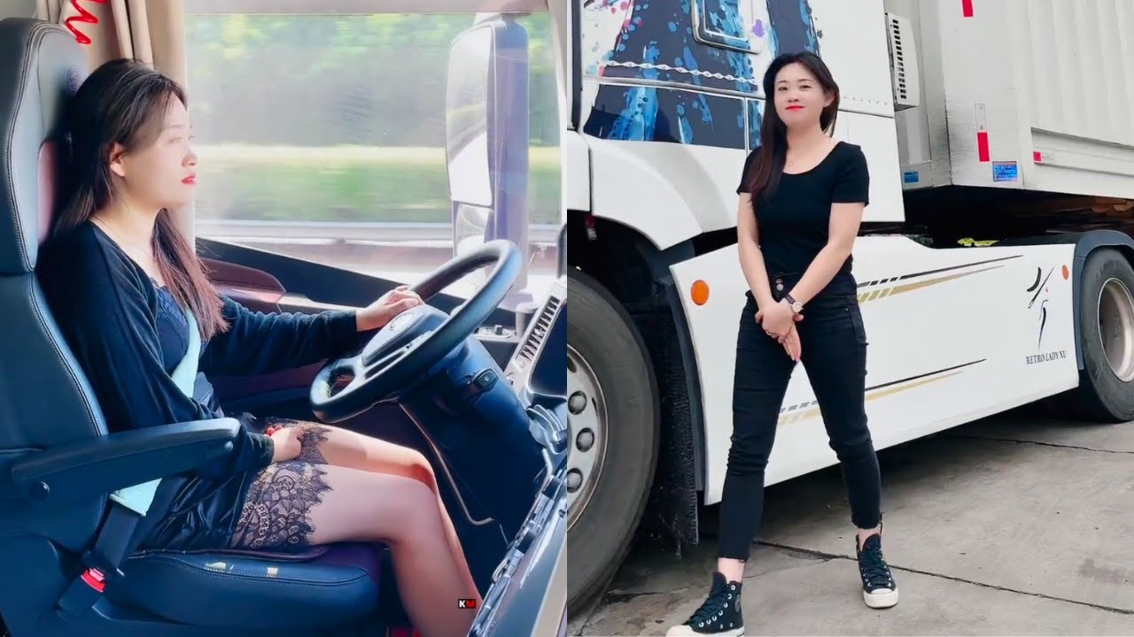 Shenzhen Whole Journey. Beautiful Female Truck Driver Liping - YouTube