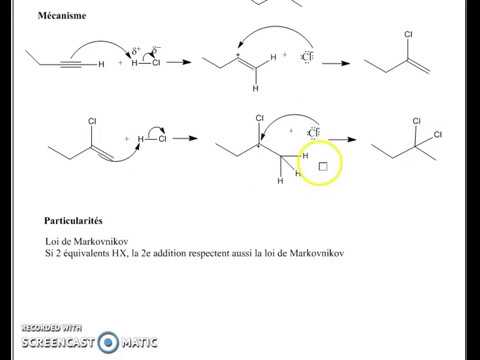 Mécanisme 6 Alcyne HCl - YouTube