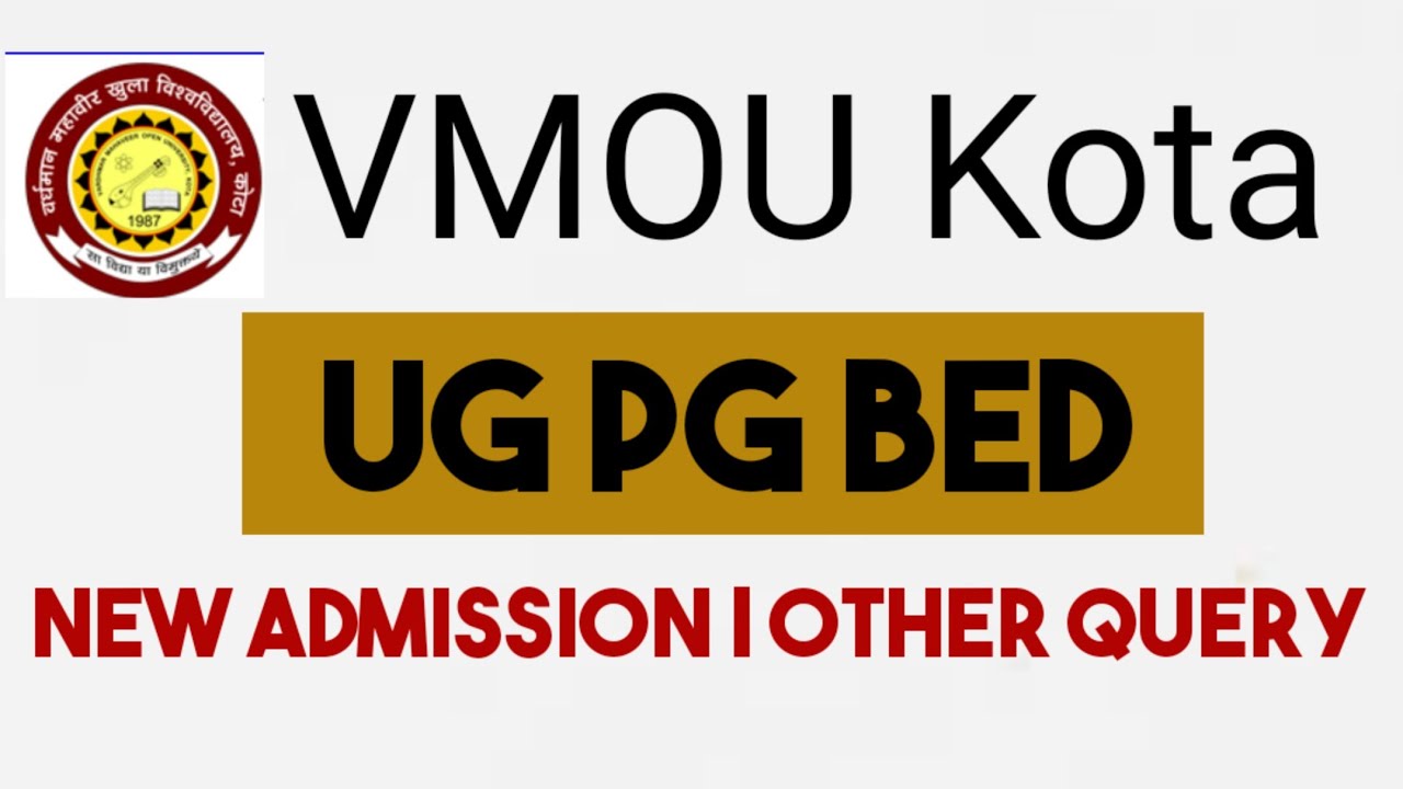 Vmou Kota New Admission, Vmou Kota Bed UG PG NEW admission | ask your ...