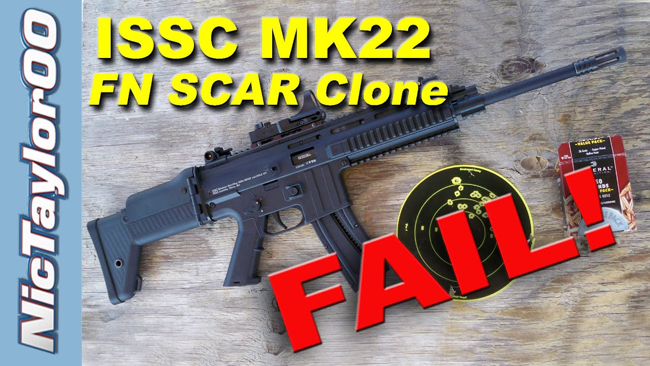 22LR FNH SCAR Clone (ISSC MK22 Rifle) - REVIEW - YouTube
