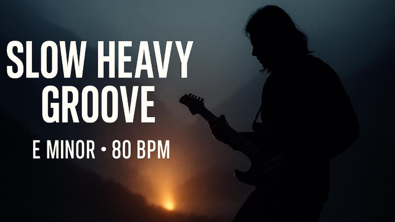 Slow Heavy Groove Backing Track in E Minor (80 BPM) - YouTube