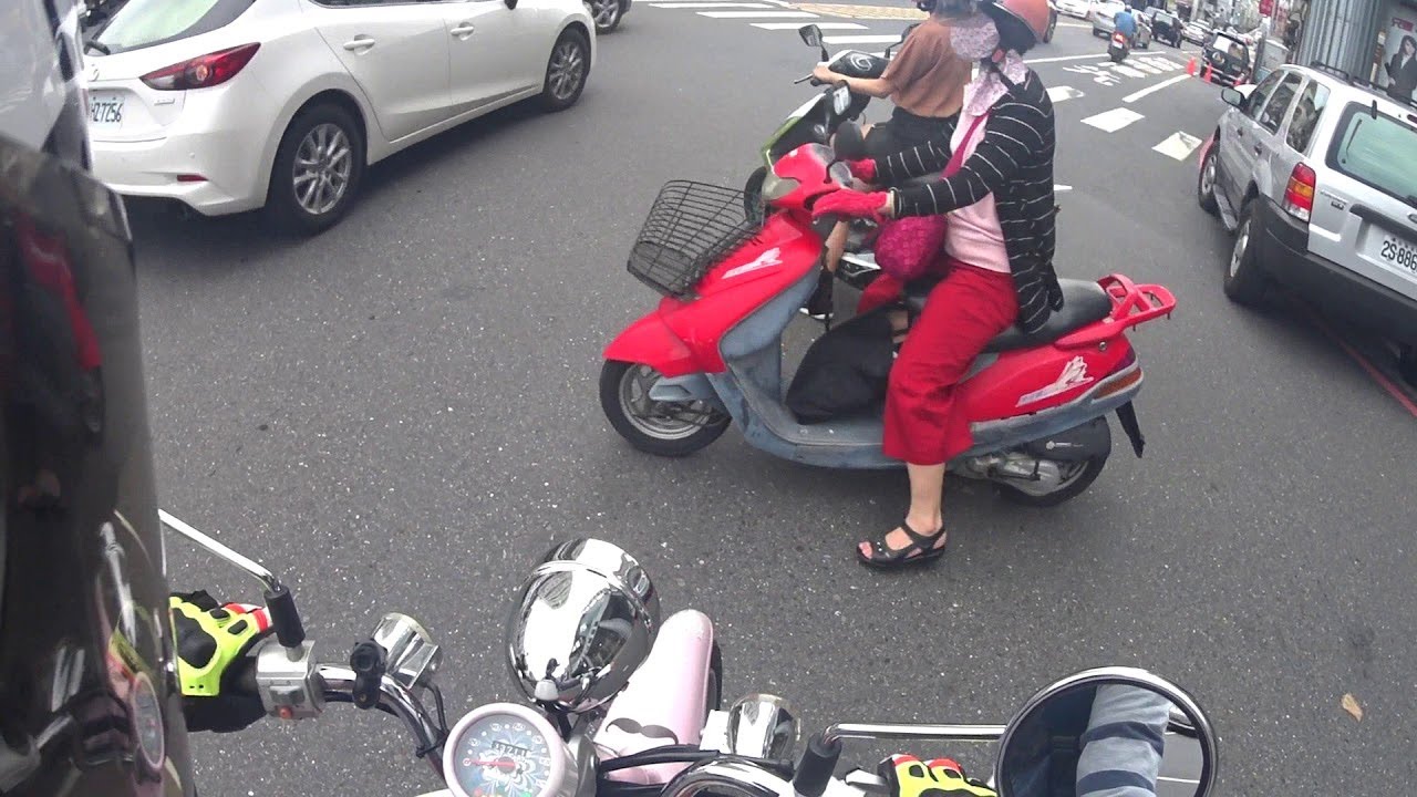 Merging Scooter Meets Car || ViralHog - YouTube