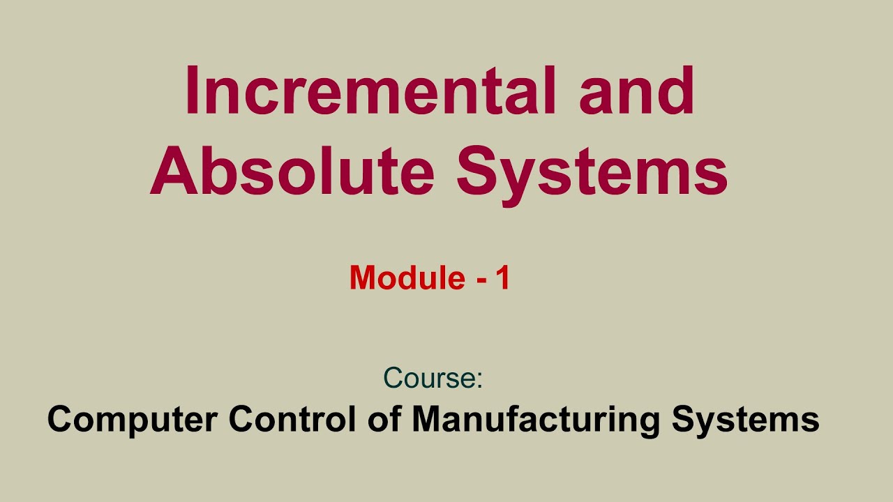 Incremental and Absolute Systems - YouTube