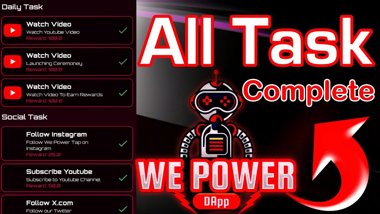 We Power DApp ke Task Kaise Complete Karen? All Tasks problem issues ...