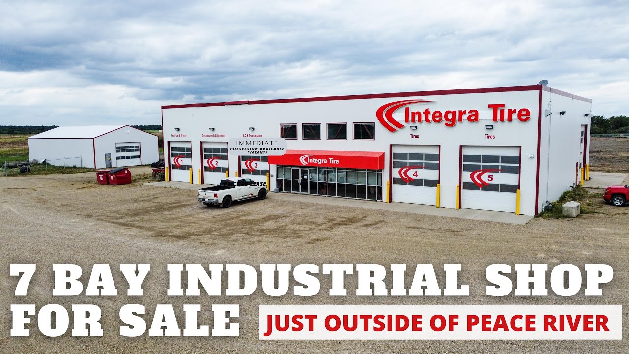 Industrial 7 Bay Shop for sale, located just outside Peace River! - YouTube