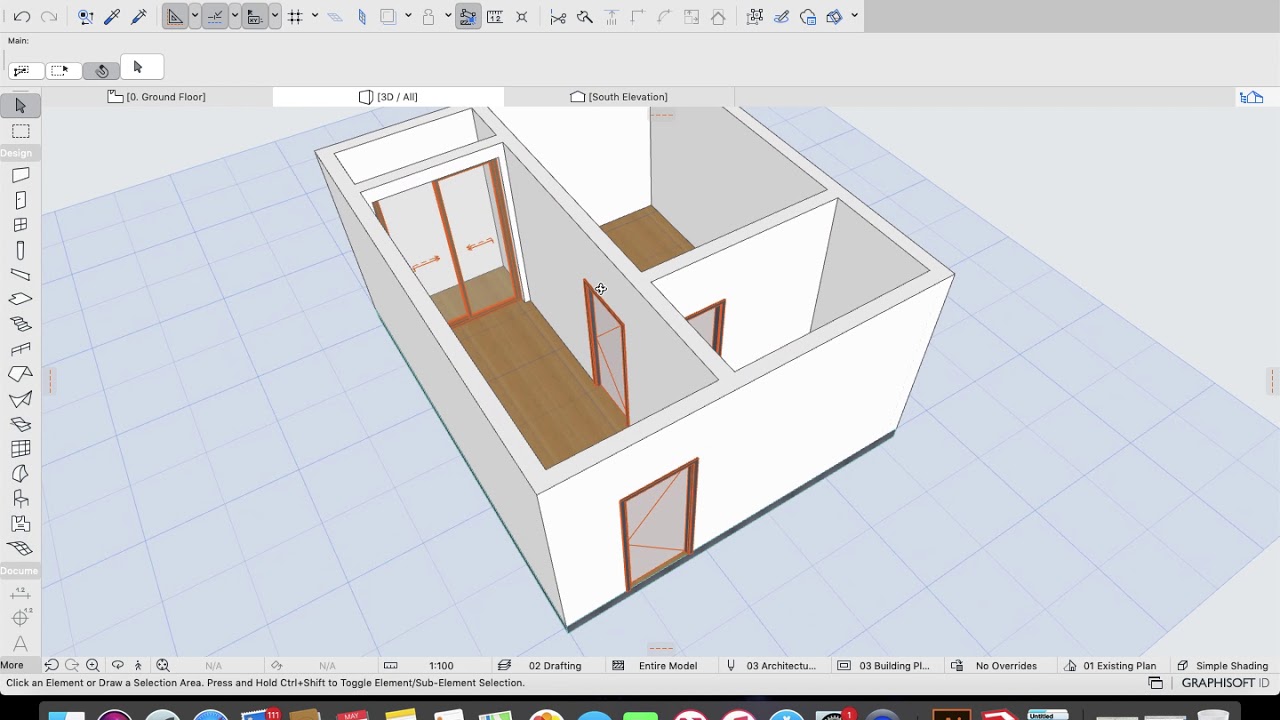 การเขียนแปลนง่ายๆด้วย Archicad // Drawing simple plan with archicad ...