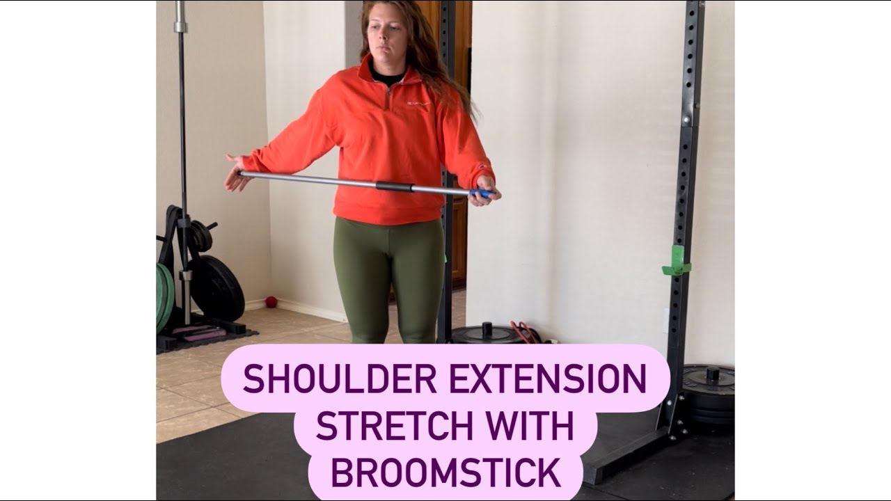 Shoulder Extension Stretch with Broomstick - YouTube