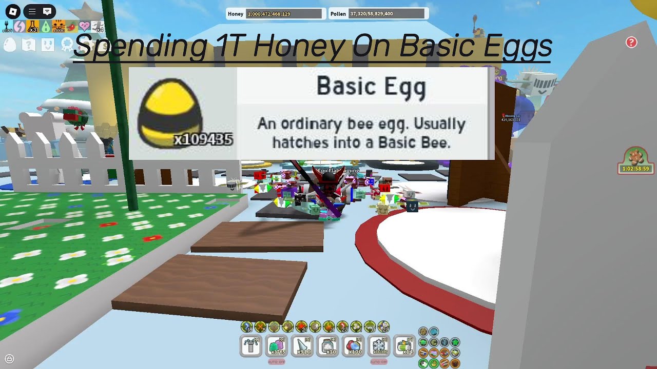 I Spent 1T on Basic Eggs in bee Swarm Simulator - YouTube