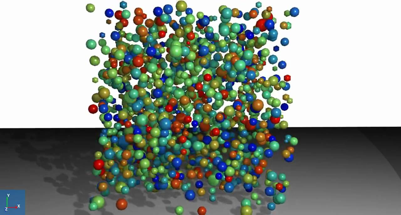 Compression of sheared polydisperse hard spheres - YouTube