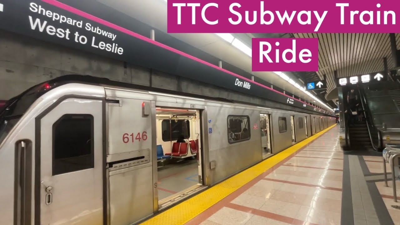 Toronto TTC Line 4 Sheppard Subway Train Ride (with commentary) 6/10 ...