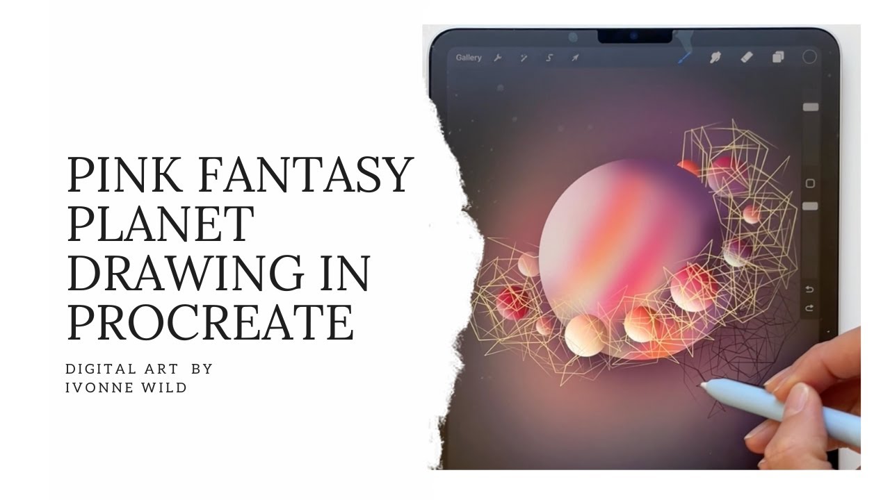 Golden planet dust #digitalart #art #tutorial #procreate #artist #planet #pink - YouTube