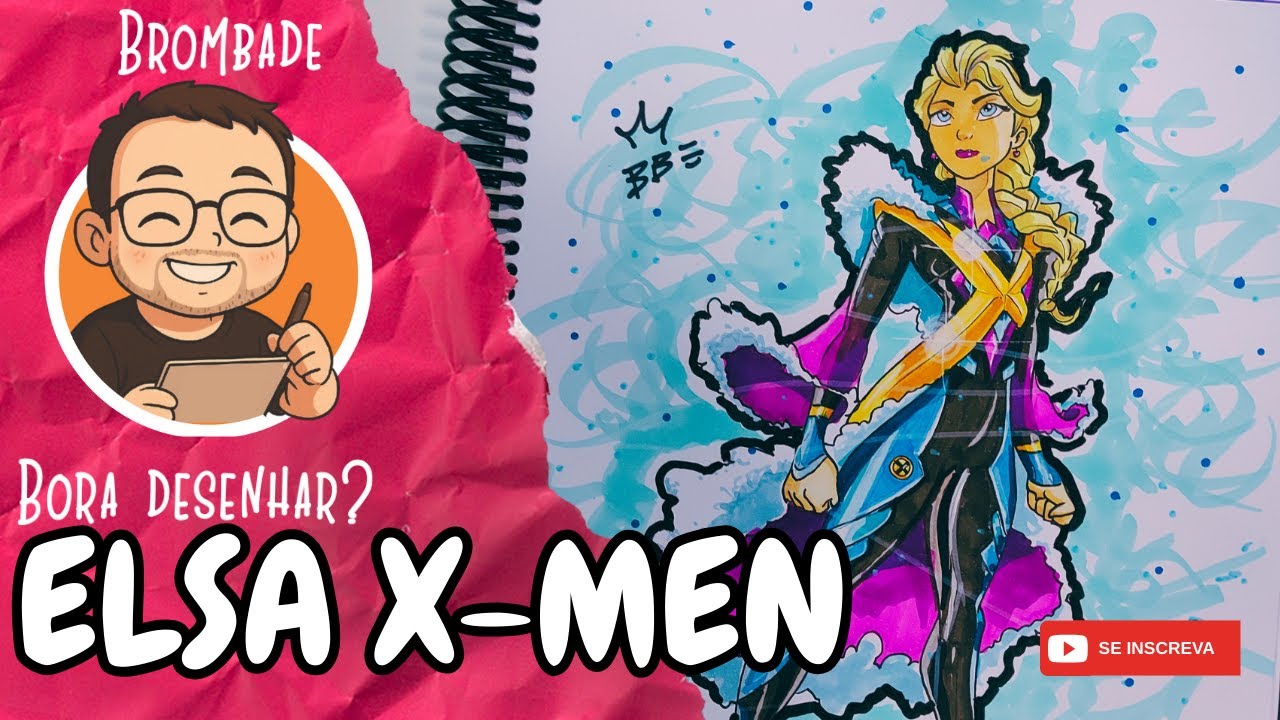DESENHEI A ELSA SE FOSSE X MEN BROMBADE #elsa #frozen #disney #xmen # ...
