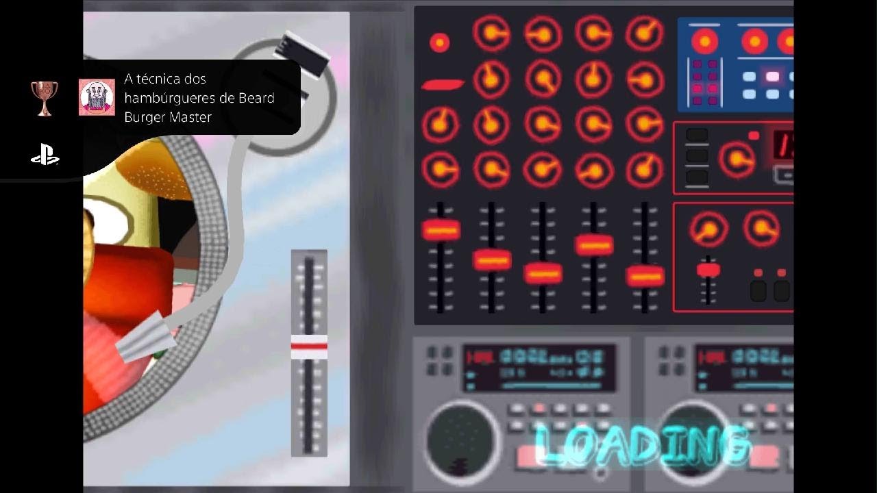 PaRappa the Rapper 2 Trophy A técnica dos hambúrgueres de Beard Burger ...