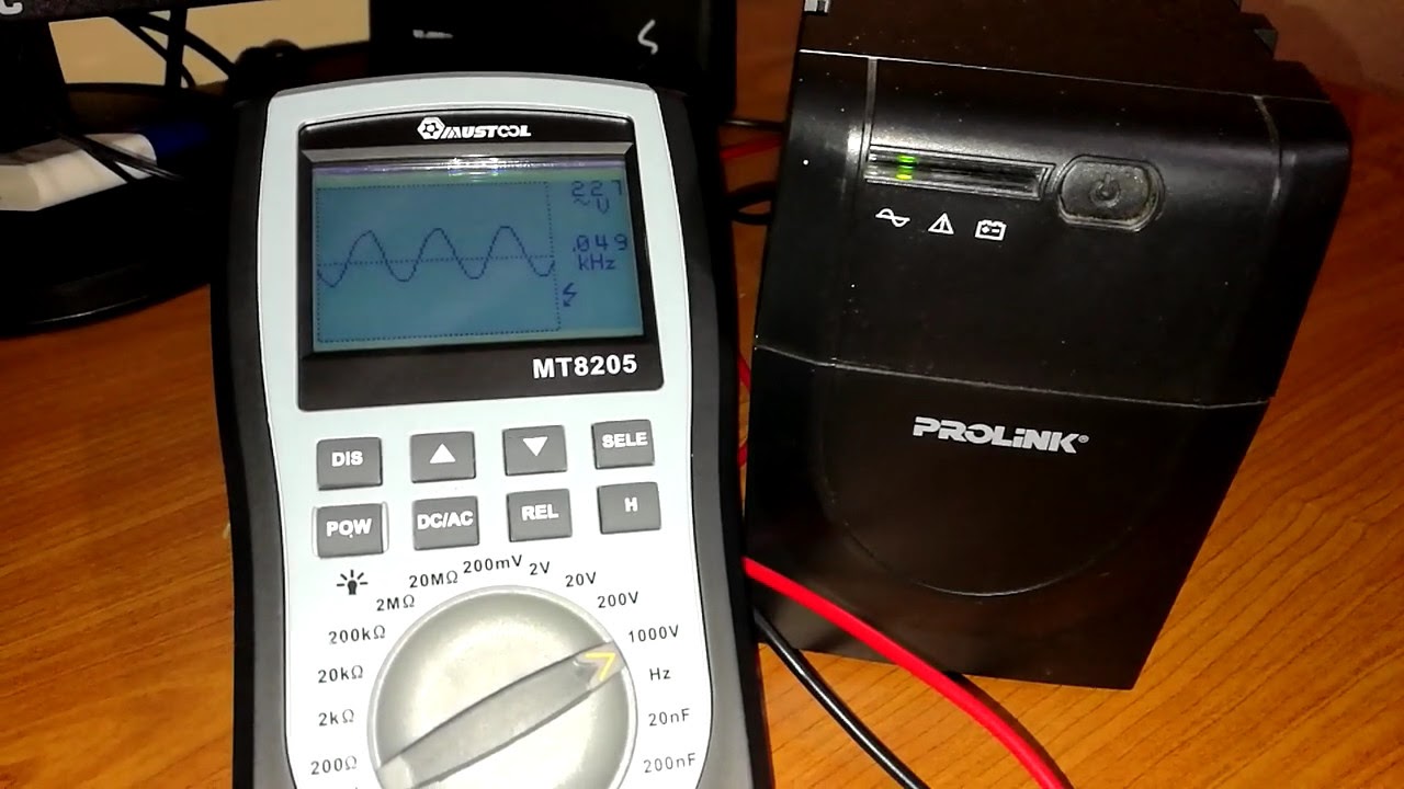 Prolink 700C UPS output waveforms (Modified Sinewave output) - YouTube