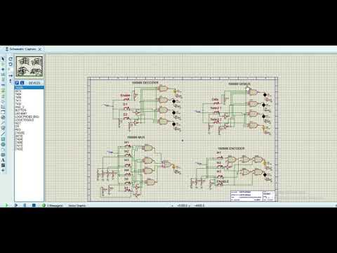 DLD Lab 10 | Proteus and Verilog implementation of Decoder, Demux, Encoder and Mux - YouTube