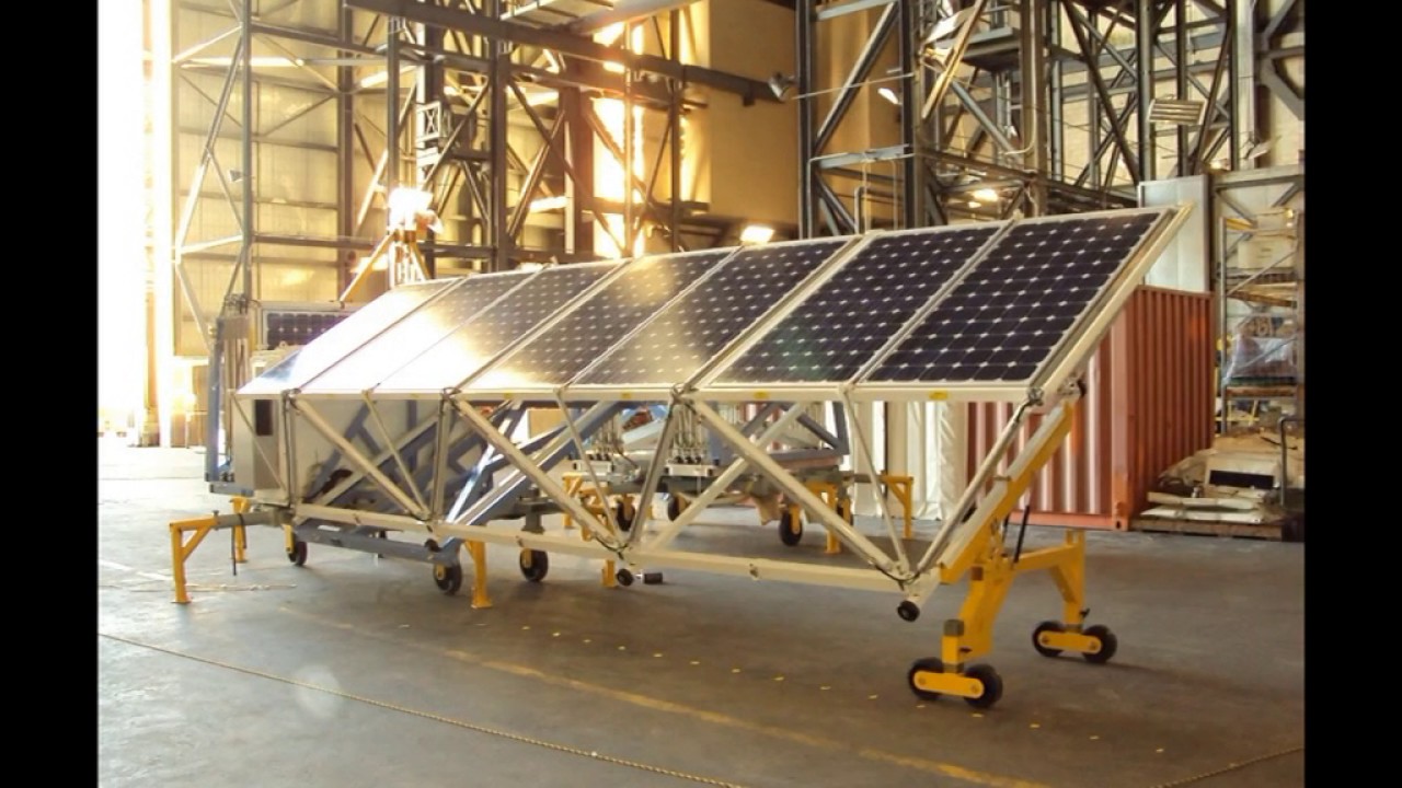 KSC solar panel deployment - YouTube
