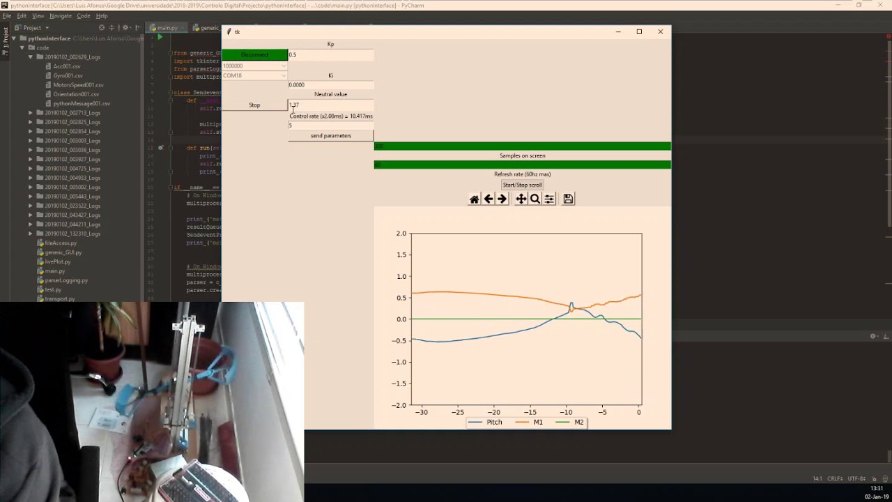 Digital Control project - first tests - YouTube