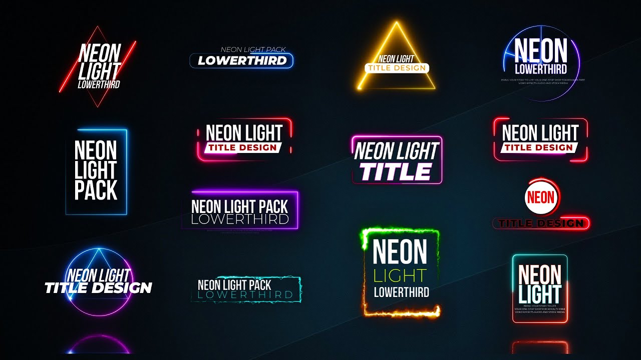 15 Neon Title Green Screen Templates | Free Neon Title Animation Green ...