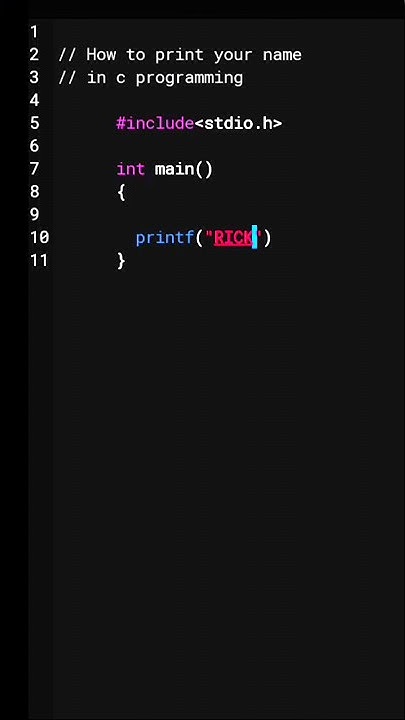 print your name in c language// C-Programing//#shorts #coding #cprogramming#youtubeshorts - YouTube