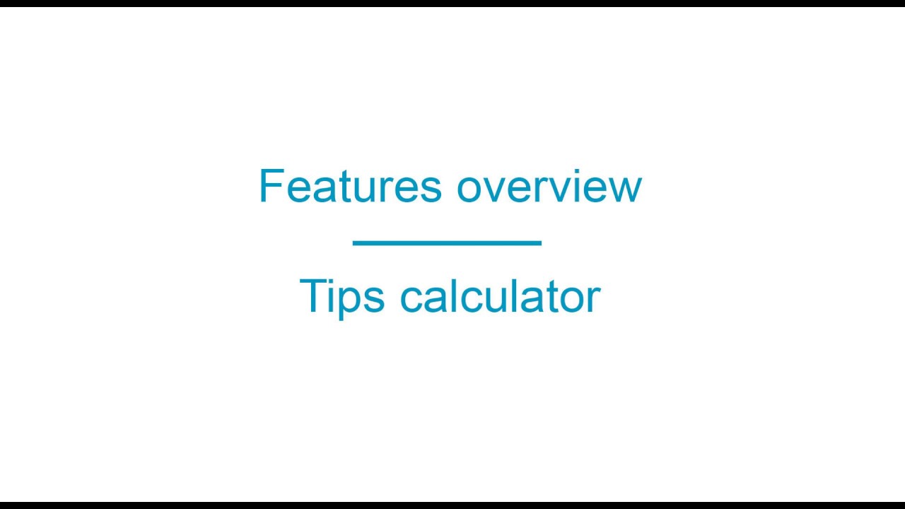 ABC App Builder Features overview Tips calculator - YouTube