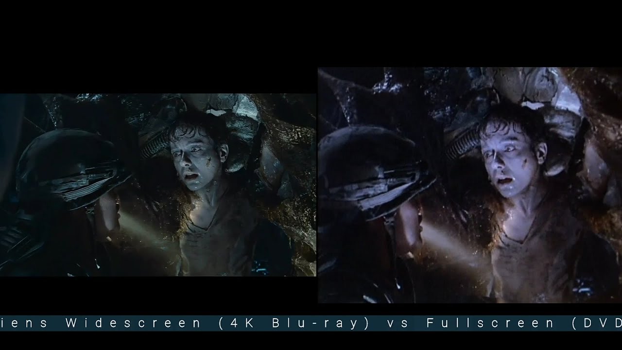 Xenomorphs ambush scene | Aliens (1986) | Widescreen (4K Blu-ray) vs ...