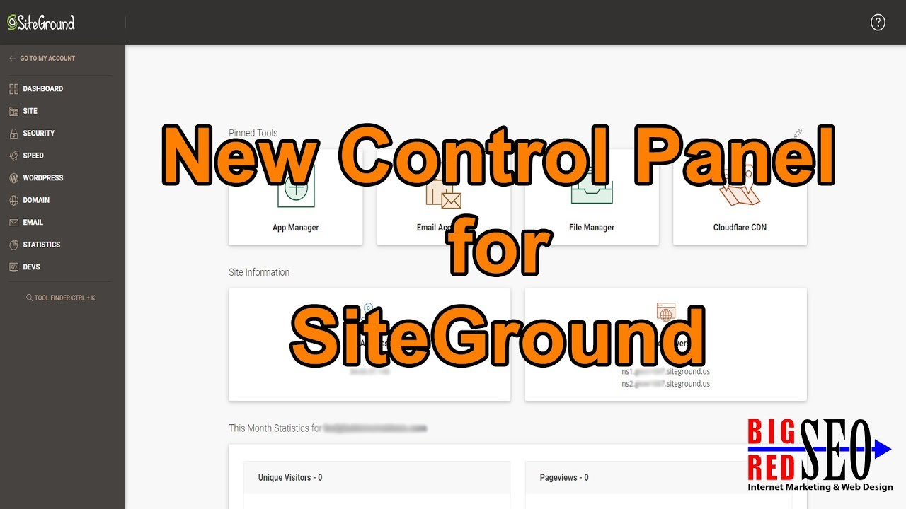 New Control Panel for SiteGround 2019 - Quick Dashboard Overview - YouTube